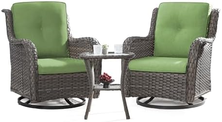 Amazon.com: Joyside Outdoor Swivel Rocker Patio Chair Set of 4 and 2 ...