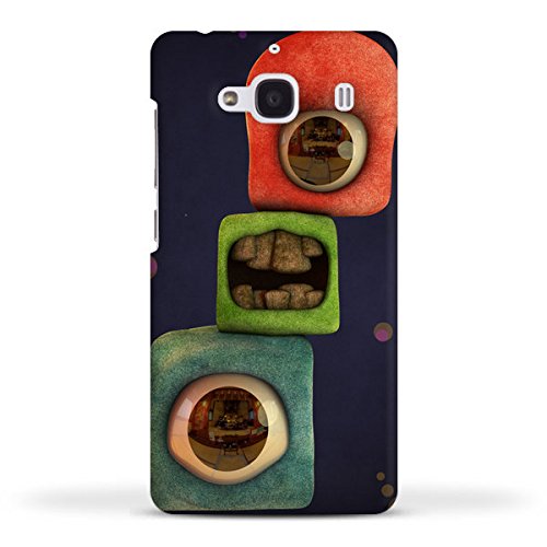 FUNKYLICIOUS Xiaomi Redmi 2 Back Cover 3Blocks Design (Multicolour ...