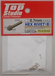 Amazon | barchetta HEX RIVET (B) 0.7mm 10PCS DETAIL-UP PARTS (BRASS ...