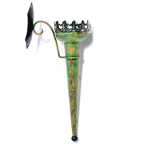 Beautiful Handcrafted Wall Decor Hand Painted Iron Torch Mashal Wall ...