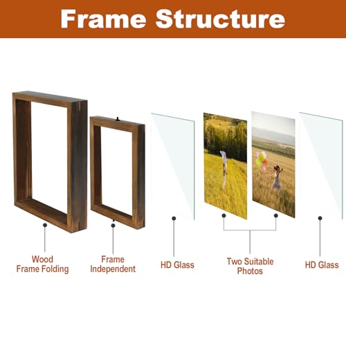 Snapklik.com : Egofine 2 Pack 6x8 Rotating Floating Picture Frames ...