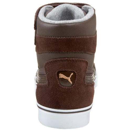 Buy PUMA Men's Sky High Vulc RLS High Sneaker,Chocolate/White/Brass,13 ...