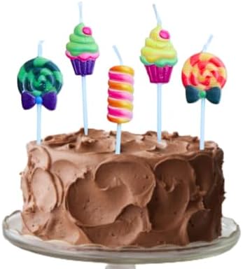 Party Decorz Candy Candle | Candy Theme Cake Candle Set of 5pcs for ...