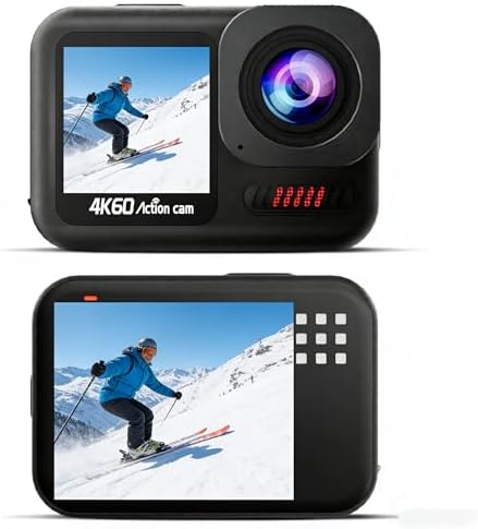4K60FPS Action Camera Waterproof, 10M Bare Underwater Camera with 64GB ...