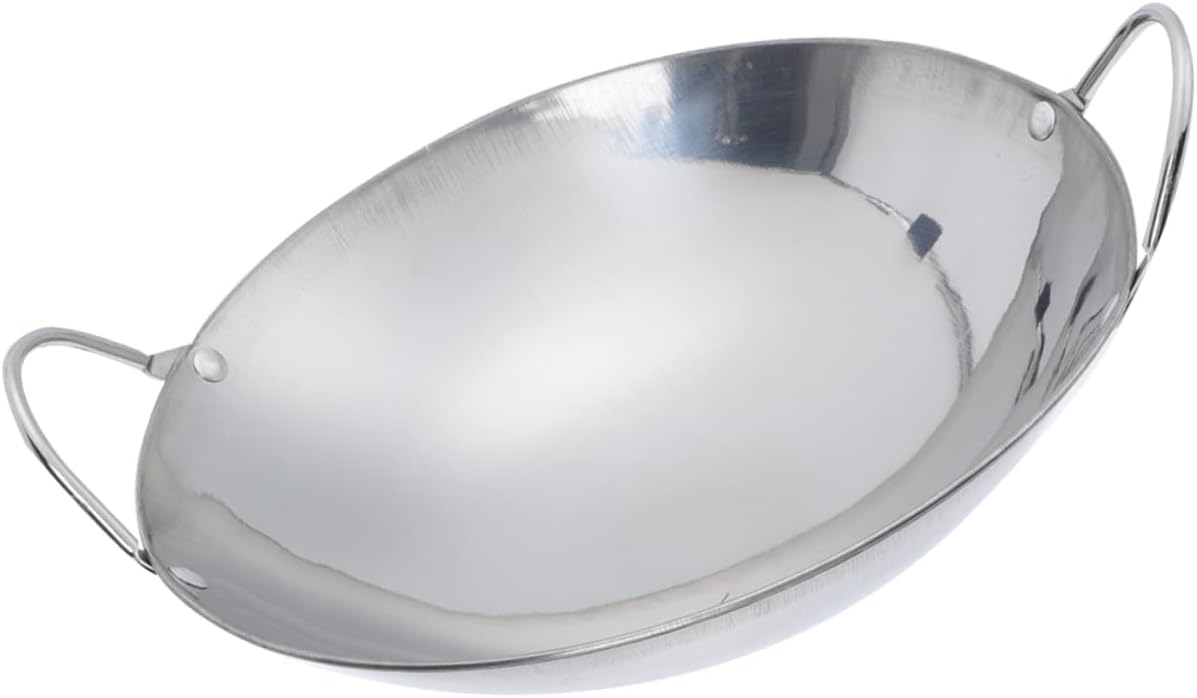 Amazon.com: Angoily 9" Mini Wok Pre-Seasoned Cast Iron Wok Mini Wok ...