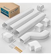 Amazon.com: Nouscan 3" 9Ft Mini Split Line Set Cover with Flexible Duct ...