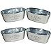 Amazon.com : 4 Pack - Oval Galvanized"Flowers & Garden" Metal Planter ...