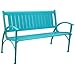 Amazon.com : Innova C63029A Contemporary Bench, Synthetic Soho Blue ...