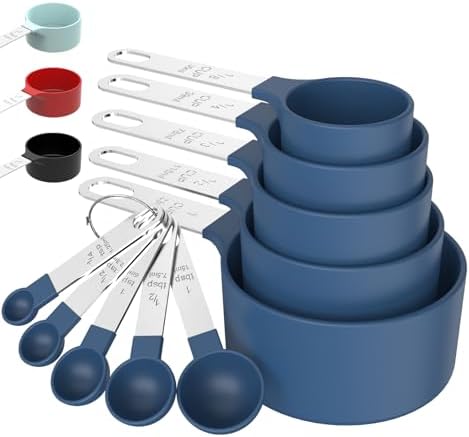 TILUCK Measuring Cups & Spoons Set, Stackable Cups and Spoons, Nesting ...