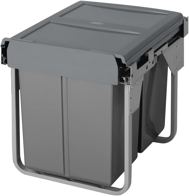 Cefito Rubbish Bin, 15L Twin Kitchen Pull Out Waste Bins Small Dual ...