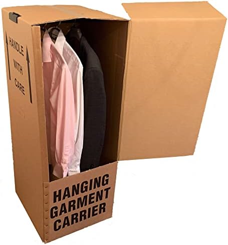 5 Tall Wardrobe Boxes Removal Garment Carriers strong double wall ...