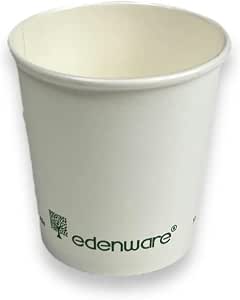 50 x 4oz Single Wall Compostable Edenware White Cups : Amazon.co.uk ...