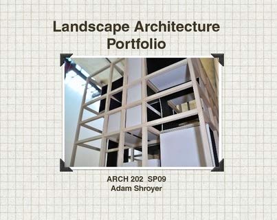 Landscape Architecture Portfolio: Adam Shroyer: Amazon.com: Books