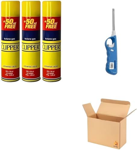 ANGIX 3 x Clipper Gas 300ml Clipper Butane Gas Fuel Lighter Refill ...