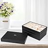 Amazon.com: Voova Stackable Jewelry Organizer Tray with Lid, PU Leather ...