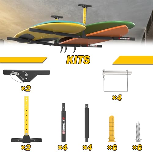 Snapklik.com : GanFindX Adjustable Kayak Ceiling Storage Rack Heavy ...