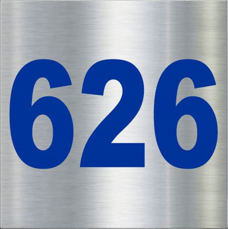 Number Plate 626 Room, Door No,Rack Numbers Warehouse, Steel Brushed ...