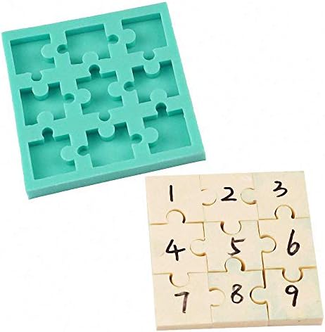 Amazon.com: 2Pcs Puzzle Piece Silicone Chocolate Mold Fondant Candy ...
