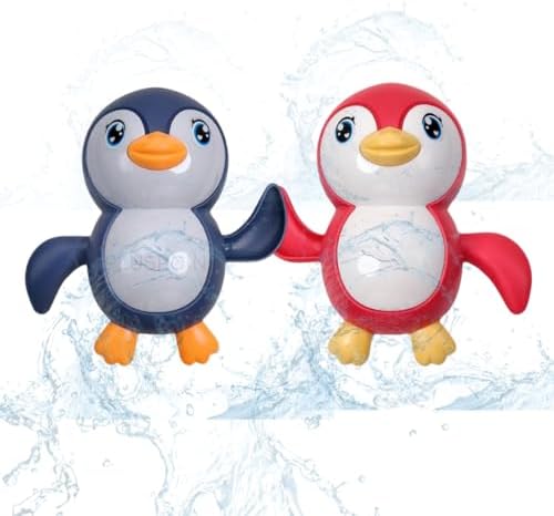 Buy PLUSPOINT Bath Toys, 2 Pack Cute Swimming Penguin Bath Toys for ...