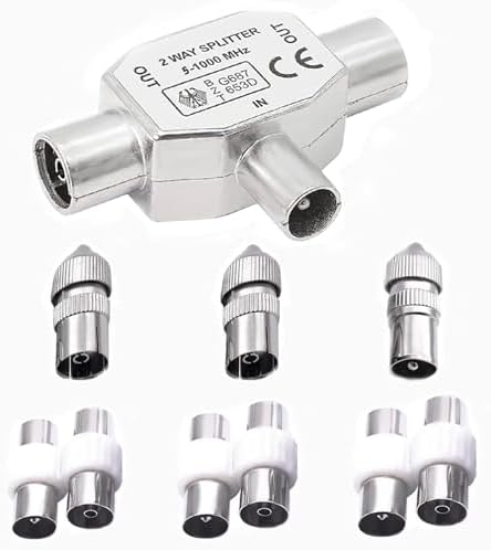 10 Pcs Tv Aerial Splitter, Cost Performance Ratio TV Aerial Splitter 2 ...