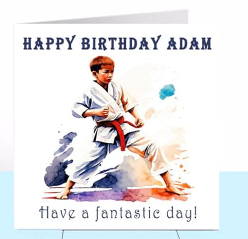 Karate birthday card, Martial Arts, Taekwondo, Judo, Jiu Jitsu, Male ...