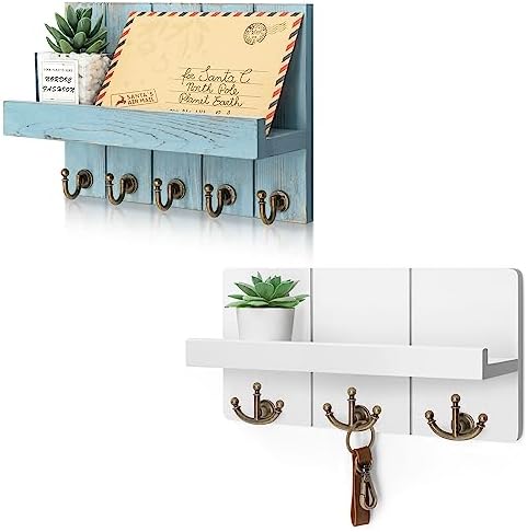 Amazon.com: Rebee Vision Key Holder for Wall Set : 11" White Key Rack ...