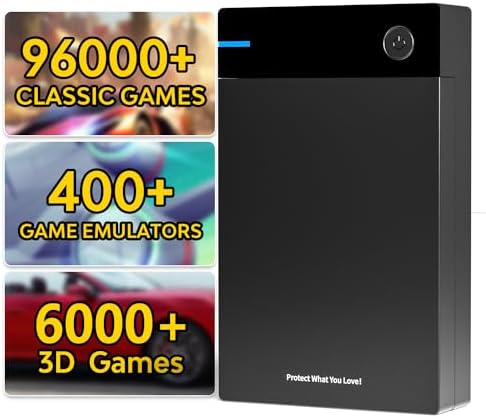 Amazon.com: Kinhank 12tb Retro Game Hard Drive with 96000+ Games, Retro ...