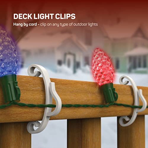 Snapklik.com : Holiday Light Clips Set Of 200 - Fascia Board Clips To ...