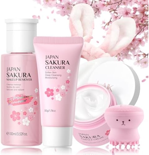 Amazon.com: Skincare Set Sakura Teen Girls Gifts - Skin Care Set - 5PCS ...