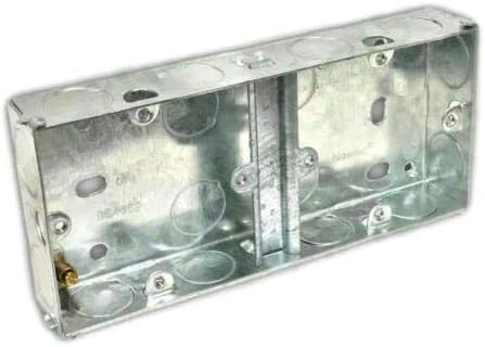 Newlec NL802B Flush Steel Mounting Box - Dual 1+1 Side by Side (25mm ...