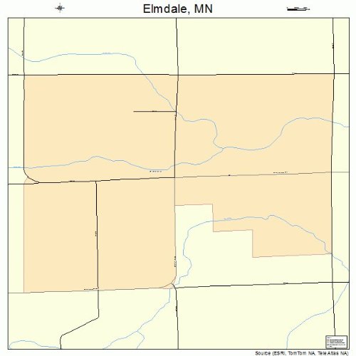 Large Street & Road Map of Elmdale, Minnesota MN - Printed poster size ...