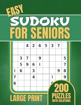 Amazon.com: Easy Sudoku for Seniors Large Print: Relaxing Puzzle Book ...