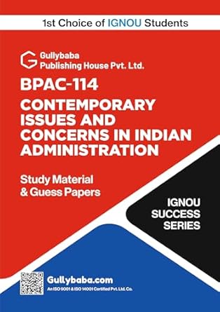 Buy IGNOU BPAC-114 Contemporary Issues and Concerns in Indian ...