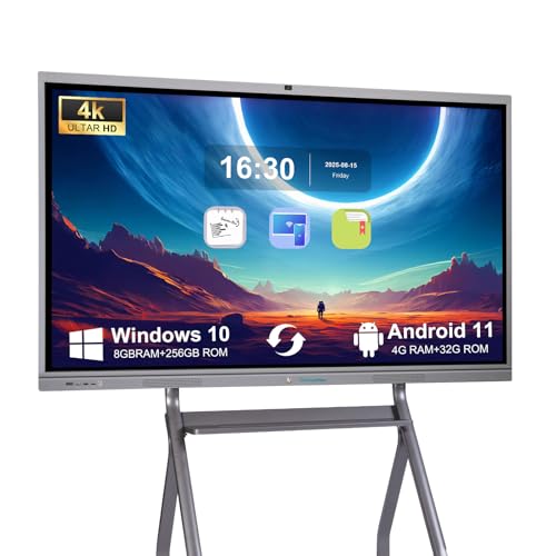 65 inch Smart Board, Interactive Whiteboard with 20 MP Camera, 4K UHD ...