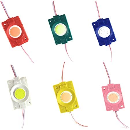 Buy Luvik 6 pcs led Module 2.4W 12 Volt DC Coin LED Module Red, Blue ...