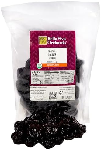 Amazon.com: Organic French Prunes from Bella Viva Orchards, 2.5 Lb. Bag ...
