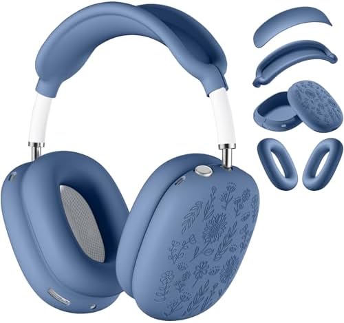 Amazon.com: Silicone Case for AirPods Max Headphones,Clear Flower Soft ...