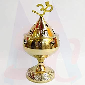 Buy DGC Akhand Jyoti Deepak 4 No.in Brass with Folding Stand and Open ...