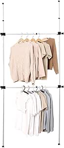 Coat Stand Telescopic Wardrobe System Clothes Rack DIY Wardrobe Rack ...