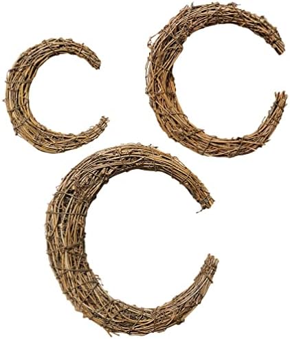 Amazon.com: PRETYZOOM Natural Rattan Wreath Christmas Grapevine Wreaths ...