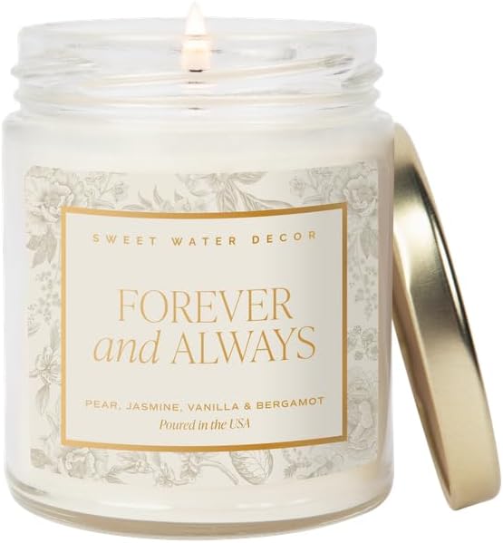 Amazon.com: Sweet Water Decor Forever and Always Wedding Candle, Bridal ...