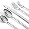 Amazon.com | KINGSTONE Forged 20-Piece Silverware Set, 18/10 Stainless ...