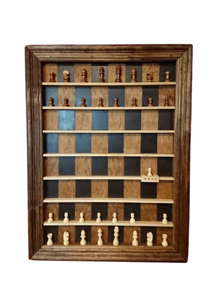 Amazon.com: Vertical Chess Board - Wall Mounted Handmade Wooden ...