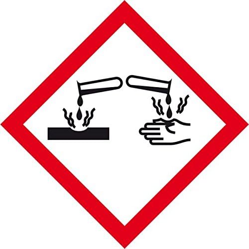 Lemax® Danger Corrosive GHS05 Symbol self adhesive vinyl 18 x 18 mm, 8 ...