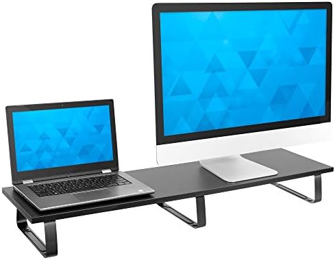 Amazon.com: Mount-It! 39" Extra Long Dual Monitor Stand Riser ...