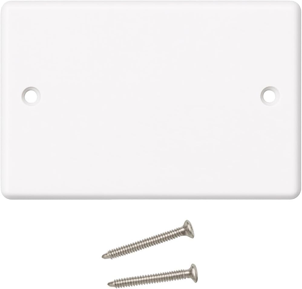 1pcs Dual, 2 Gang Blanking Plate Cover Faceplate for Electrical Sockets ...