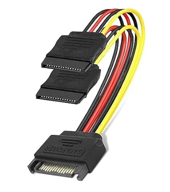 ALRITO sata y splitter power cable 15 pin sata power y-splitter cable 6 ...
