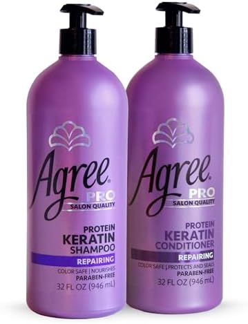 Amazon.com : Agree Pro Keratin Shampoo and Conditioner, Repairs and ...