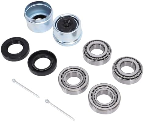 YUEHISY Trailer Wheel Hub Bearings Kit 30205 Bearings TC Seals Dust Covers Split Pins for Light ...
