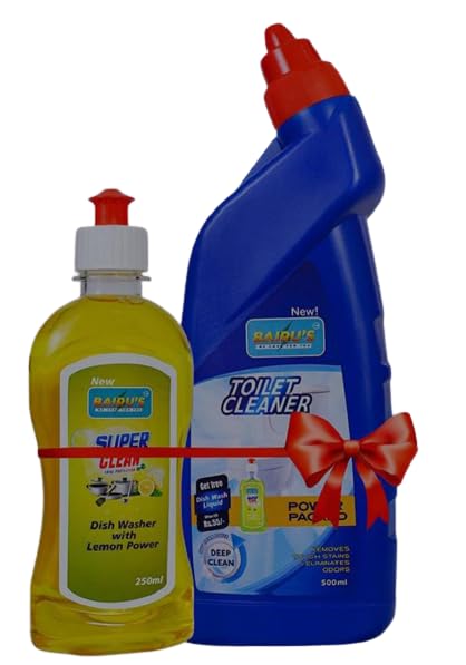 BAIRU'S Bathroom Cleaner 500 ML And FREE Dish Wash 250 ML Liquid Combo ...